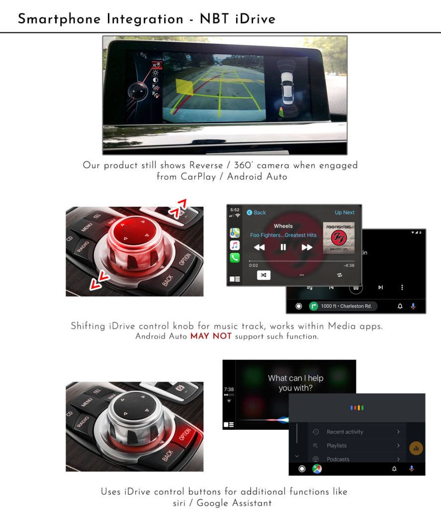 BMW F25 LCi X3 - NBT iDrive Apple CarPlay & Android Auto Integration ...